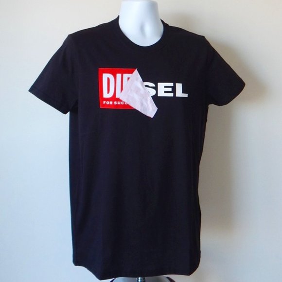 Diesel | Shirts | Nwt Mens Diesel T Diego Qa Maglietta Patch Graphic Crewneck T Shirt Black ...